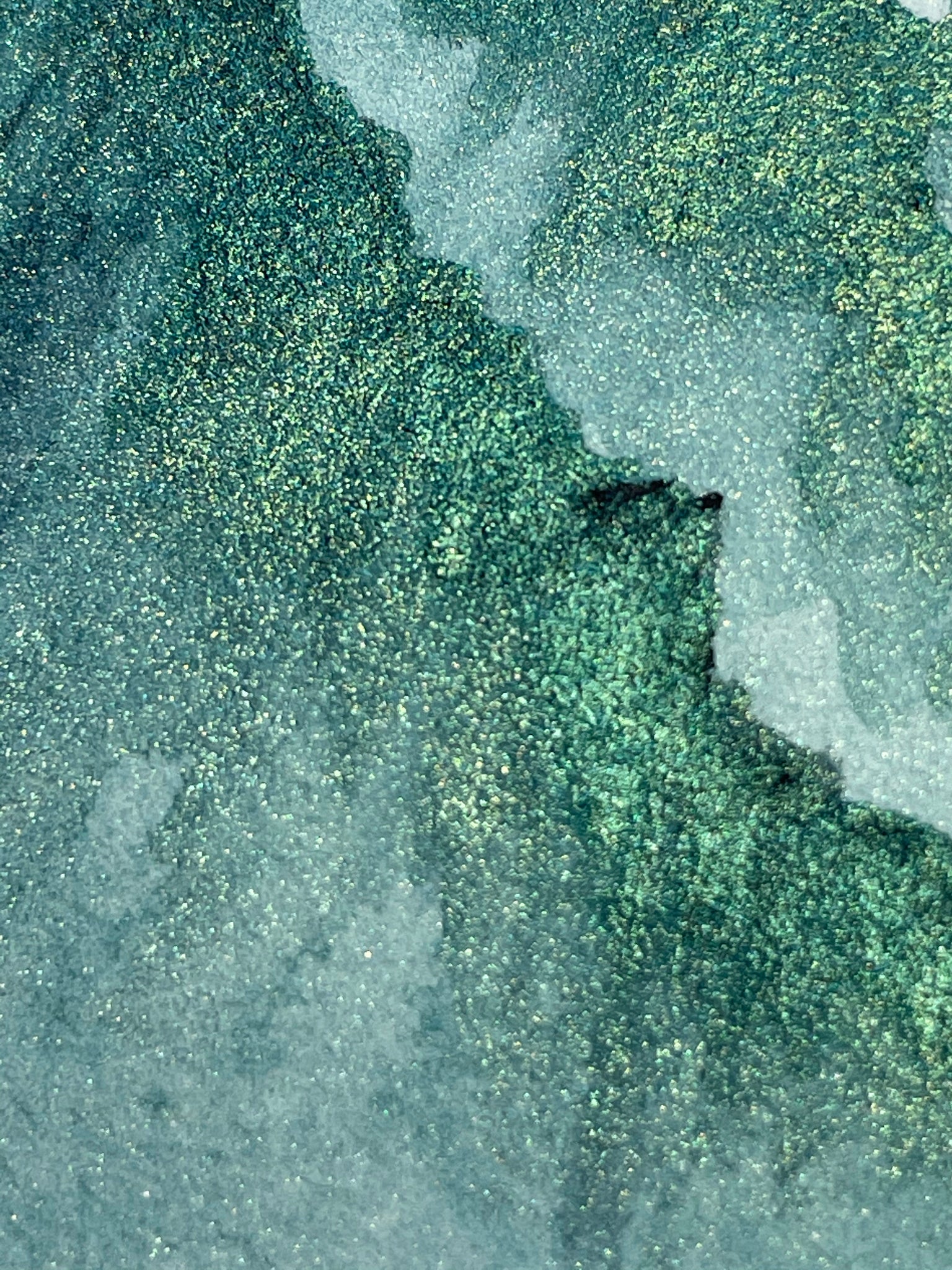 Emerald Coast, deep green metallic, iridescent, chrome | Artistic Isle